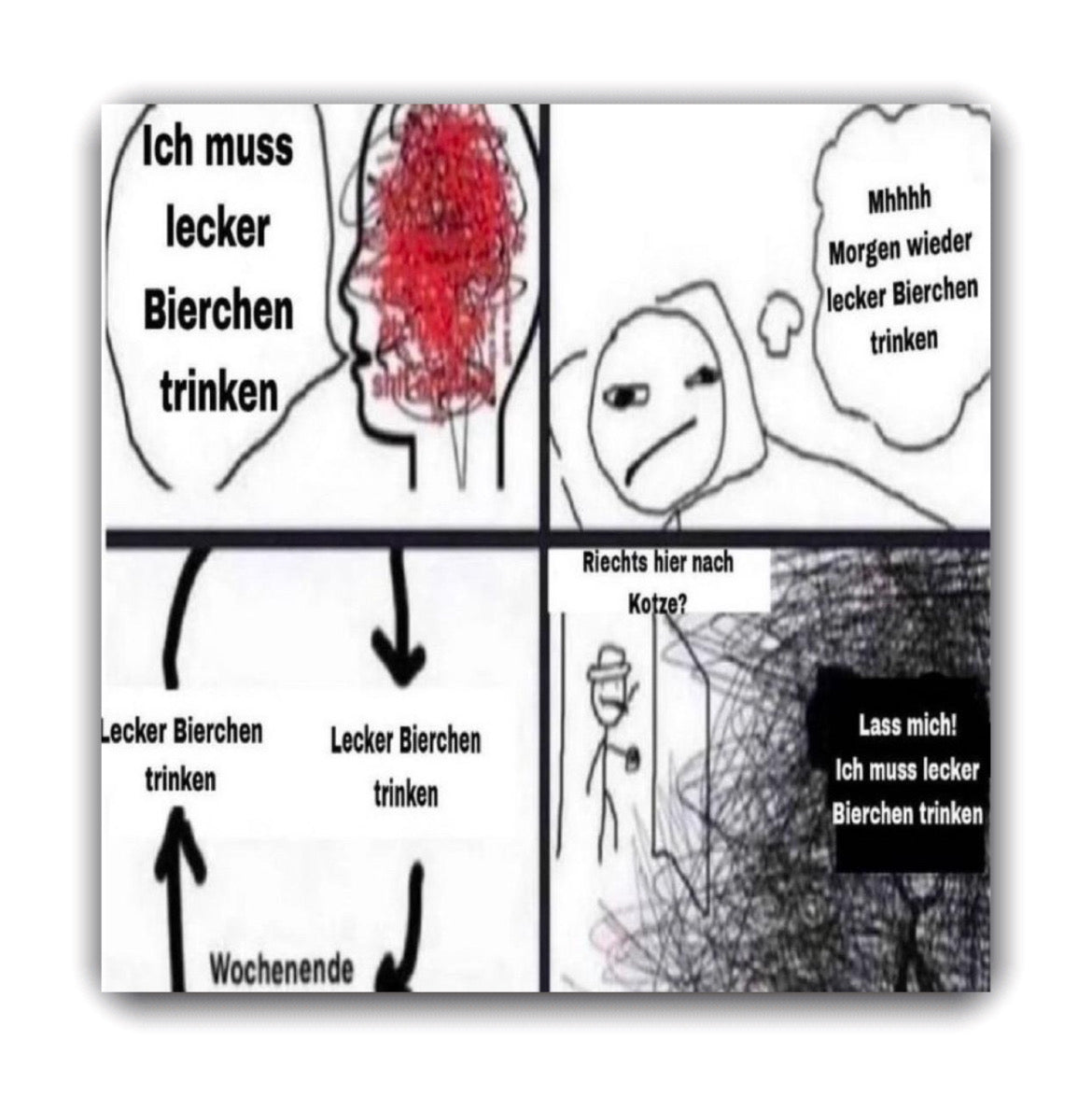 "lecker bierchen" Sticker